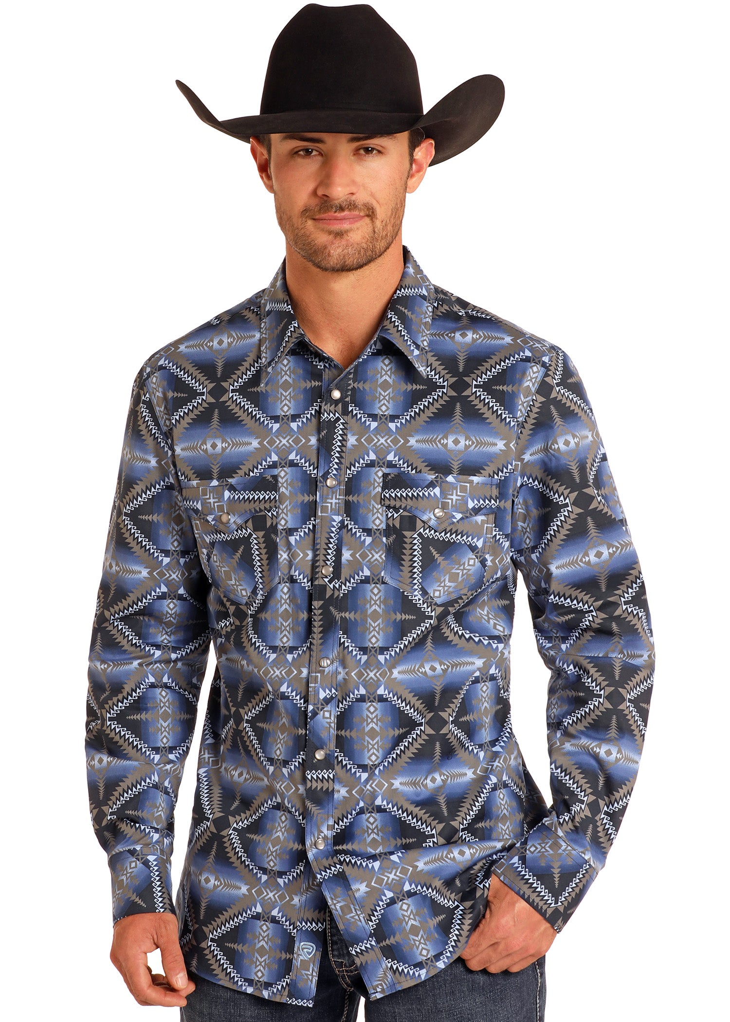 4712 Rock & Roll Men's Aztec Print Snap Shirt – El Rodeo Western Wear